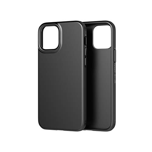 tech21 Evo Slim Phone Case for Apple iPhone 12 and 12 Pro 5G with 8 ft. Drop Protection, Charcoal Black