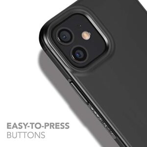 tech21 Evo Slim Phone Case for Apple iPhone 12 and 12 Pro 5G with 8 ft. Drop Protection, Charcoal Black