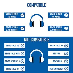 Earpadz Replacement for Beats Studio 3 and Studio 2 Ear Pads, Soft Knit Headphone Cushions (Jerzee, Black, 1 Pair)