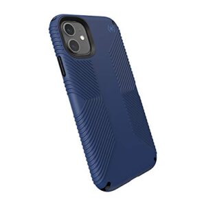 speck iphone 11 case - drop protection, shock-absorbent - heavy duty slim design with added grip & soft touch coating - coastal blue, black, storm blue presido2