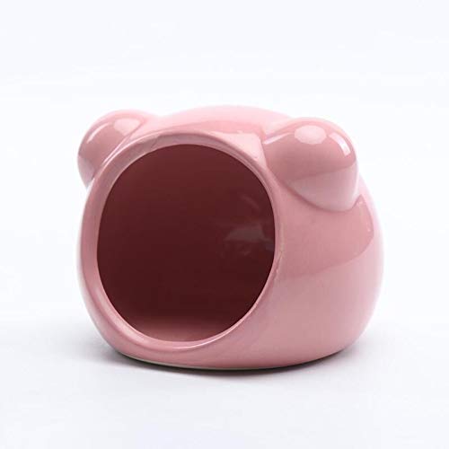 gutongyuan Mini Hamsters House Pet Hideout Hut Cave,Small Animal Ceramic Critter Bath Toy, Ideal for Dwarf Hamsters and Gerbils