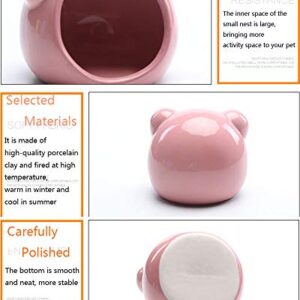 gutongyuan Mini Hamsters House Pet Hideout Hut Cave,Small Animal Ceramic Critter Bath Toy, Ideal for Dwarf Hamsters and Gerbils