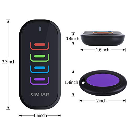 Key Finder with an Extra Transmitter & Up to 131ft Working Range in Open Space, Wireless Remote Control RF Key Finder Locator for Keys Wallet Phone Glasses Luggage Pet Tracker