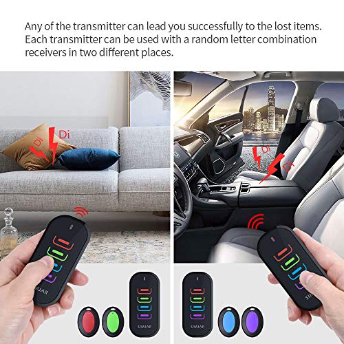 Key Finder with an Extra Transmitter & Up to 131ft Working Range in Open Space, Wireless Remote Control RF Key Finder Locator for Keys Wallet Phone Glasses Luggage Pet Tracker