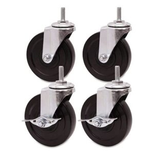 Alera SW690004 Optional Casters for Wire Shelving - Gray/Black (4/Set)