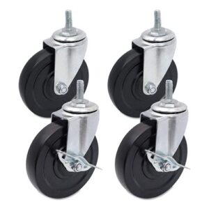 Alera SW690004 Optional Casters for Wire Shelving - Gray/Black (4/Set)