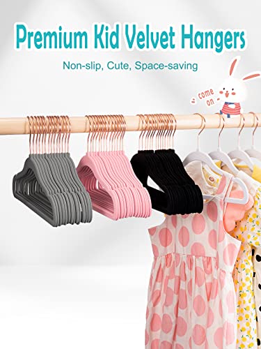 Smartor Premium Velvet Baby Hangers for Closet 50 Pack, 11.8" Safe Durable Baby Clothes Hangers for Nursery with 6 Pcs Closet Dividers, Sturdy Felt Hangers for Toddler/Infant/Kids/Childrens - White