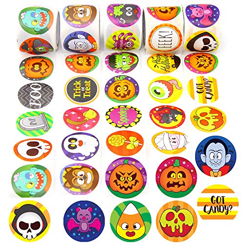 JOYIN 600+ Halloween Craft Assortment Kit Including Temporary Tattoos, Stickers, Stampers Foam Stickers for Trick or Treat Craft Party Favors, School Classroom Hangout