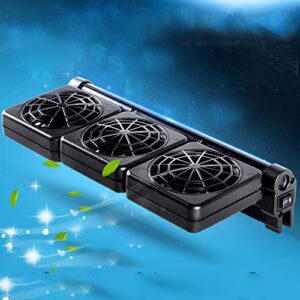 Aquarium Cooling Fan, 12V Adjustable 2/3/4 Heads Aluminum Alloy Fish Tank Cooling System Fan,2 Wind Speed Adjustable Aquarium Chillers