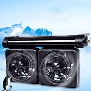 Aquarium Cooling Fan, 12V Adjustable 2/3/4 Heads Aluminum Alloy Fish Tank Cooling System Fan,2 Wind Speed Adjustable Aquarium Chillers