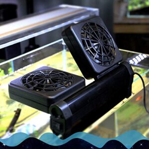 Aquarium Cooling Fan, 12V Adjustable 2/3/4 Heads Aluminum Alloy Fish Tank Cooling System Fan,2 Wind Speed Adjustable Aquarium Chillers