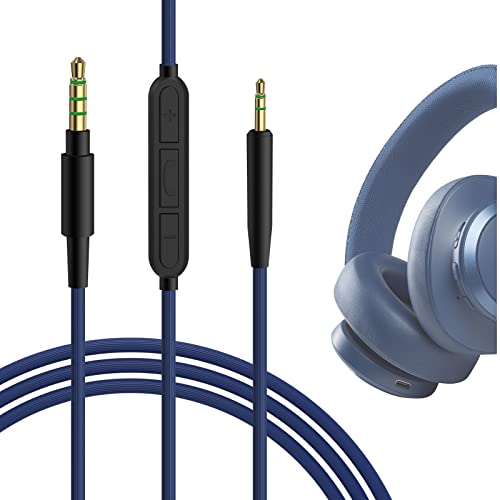 GEEKRIA Audio Cable with Mic Compatible with JBL Live 660NC 650BTNC 500BT 460NC 400BT Cable, 2.5mm Aux Replacement Stereo Cord with Inline Microphone and Volume Control (4 ft/1.2 m)