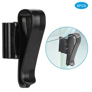 5Pcs/Set Fish Tank Hose Holder Plastic Fish Tank Water Pipe Clamp Fish Tank Water Clip For Fish Tank And Aquarium(black)