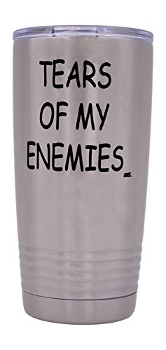 Rogue River Tactical Funny Sarcastic Office Work 20 Oz. Travel Tumbler Mug Cup w/Lid Vacuum Insulated Hot or Cold Tears of My Enemies