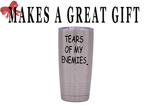 Rogue River Tactical Funny Sarcastic Office Work 20 Oz. Travel Tumbler Mug Cup w/Lid Vacuum Insulated Hot or Cold Tears of My Enemies