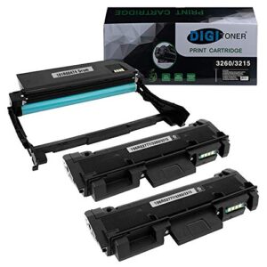 tonerplususa compatible 3260 3215 101r00474 drum unit & 106r02777 toner cartridge replacement for xerox workcentre 3215ni 3225dni 3225 3215 phaser 3260dni 3260di 3260 3052 x3260 black［1drum+2toner］