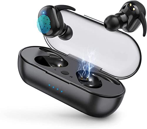 Wireless Earbud,Sports Bluetooth 5.3 Headphones,Bluetooth Earbud with Mic Deep Bass,in Ear Wireless Earphones Noise Cancelling Headphones,Ear Buds with Earhooks for iPhone/Samsung/iOS/Android