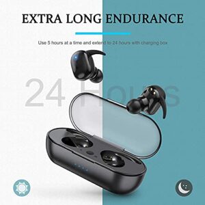 Wireless Earbud,Sports Bluetooth 5.3 Headphones,Bluetooth Earbud with Mic Deep Bass,in Ear Wireless Earphones Noise Cancelling Headphones,Ear Buds with Earhooks for iPhone/Samsung/iOS/Android