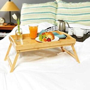 Mesa Bamboo and Metal Tray Set