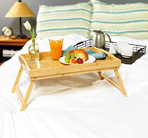 Mesa Bamboo and Metal Tray Set