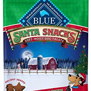 Blue Buffalo Santa Snacks Natural Soft Dog Treats, Chicken 4.5-oz