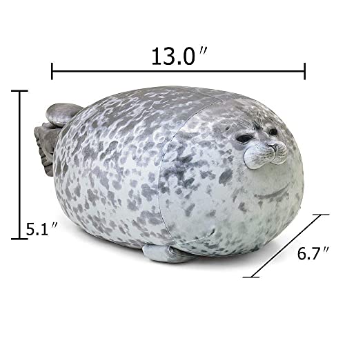 FJZFING Chubby Blob Seal Pillow, Stuffed Cotton Plush Animals Toy Cute Ocean Plush Pillows (Small (13 in)) 2