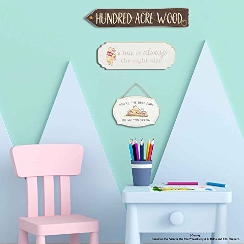 Open Road Brands Disney Winnie The Pooh Hundred Acre Wood Arrow Wall Decor - Cute Winnie The Pooh Decoration