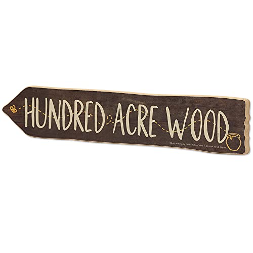 Open Road Brands Disney Winnie The Pooh Hundred Acre Wood Arrow Wall Decor - Cute Winnie The Pooh Decoration