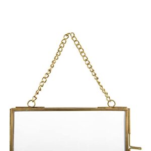 Main + Mesa Brass Framed Hanging Photo Frames, Set of 3