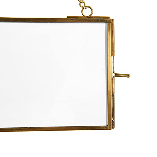 Main + Mesa Brass Framed Hanging Photo Frames, Set of 3