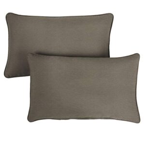 mozaic home sunbrella canvas taupe outdoor pillow set, 18 x 18