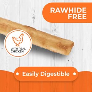 Canine Naturals Chicken Recipe Chew - Rawhide Free Dog Treats - Made From USA Raised Chicken - All-Natural and Easily Digestible - 10 Pack of 5 Inch Stick