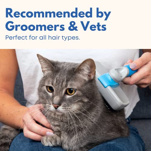 Freshly Bailey Self Cleaning Slicker Brush For Dogs and Cats - Top Slicker Dog and Cat Brush - Effective, Comfortable, and Super Easy to Clean - Perfect For Grooming Your Dog and Medium to Large Cat