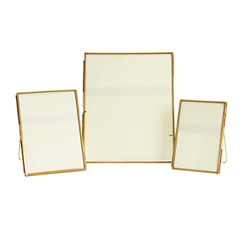 Main + Mesa Brass Framed Photo Frames, Set of 3