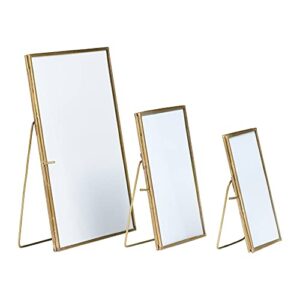 Main + Mesa Brass Framed Photo Frames, Set of 3