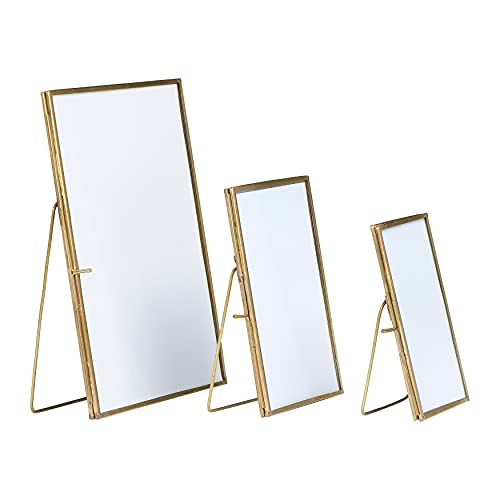 Main + Mesa Brass Framed Photo Frames, Set of 3