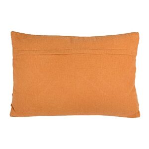 Main + Mesa Creative Co-Op Embroidered Cotton Geometric Lumbar Pillow, Rust