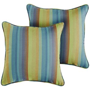 mozaic amz465111sp sunbrella astoria lagoon outdoor pillow set, 18 x 18