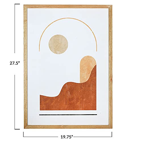 Main + Mesa Wood Framed Abstract Wall Art, Set of 2