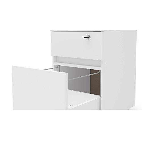 Boahaus Osaka File Cabinet, 2 Drawers, 4 Plastic casters