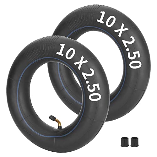 RUHUO 2 Pack of 10x2.50 10" Inner Tube Replacement for 10 Inch Smart Electric Scooter fit 36v 48v 400w 500w 800w Hub Motor TR87 Angled Stem