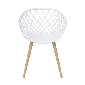 Jamesdar Kurv Mini Kids Chair, Set of 2, White/Natural