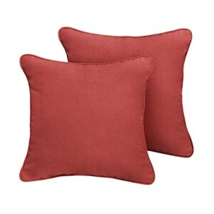 mozaic home amz265111sp sunbrella canvas henna outdoor pillow set, 18 x 18