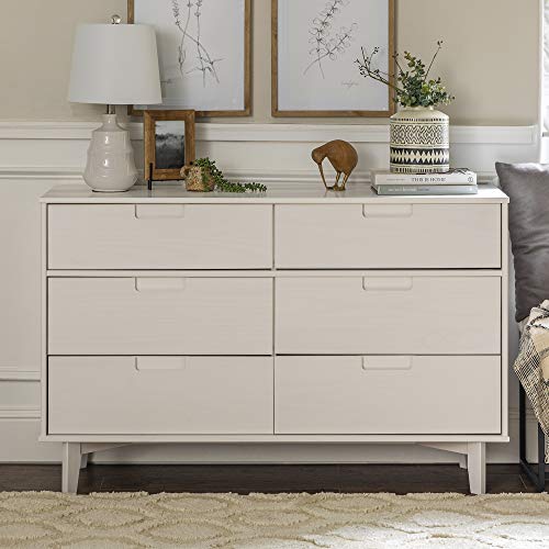 Home Accent Furnishings 6-Drawer Groove Handle Wood Dresser - White