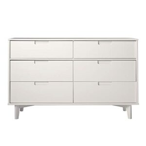 Home Accent Furnishings 6-Drawer Groove Handle Wood Dresser - White