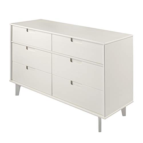 Home Accent Furnishings 6-Drawer Groove Handle Wood Dresser - White