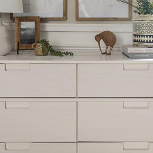 Home Accent Furnishings 6-Drawer Groove Handle Wood Dresser - White