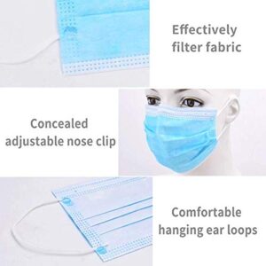 Millennium Disposable 3-Layer Breathable Ear-Loop Face Mask, Made in USA, Latex Free with Adjustable Nose Stripe, Box of 50