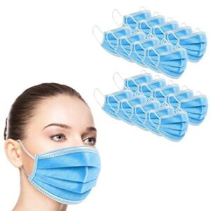 Millennium Disposable 3-Layer Breathable Ear-Loop Face Mask, Made in USA, Latex Free with Adjustable Nose Stripe, Box of 50