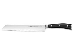 wüsthof classic ikon 8" bread knife, black